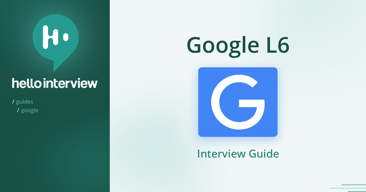 Google L6 Interview Guides & Questions (2026)
